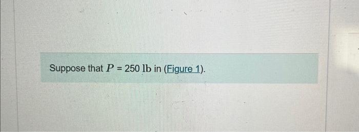 Solved Suppose that P=250lb in (Figure 1).FigureDetermine | Chegg.com