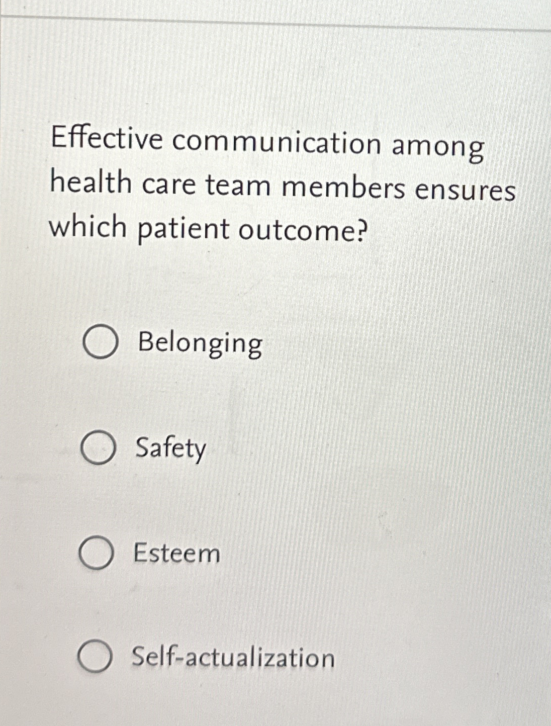 Effective communication among health care team | Chegg.com