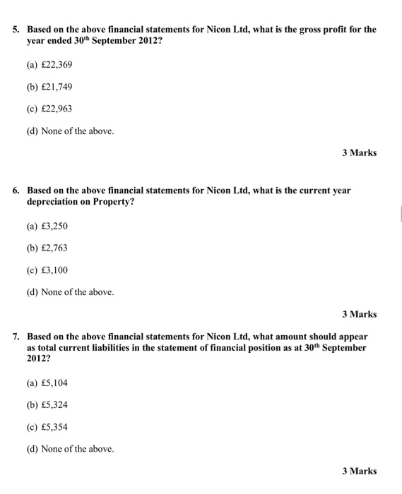 Solved Use the following information in order to answer | Chegg.com