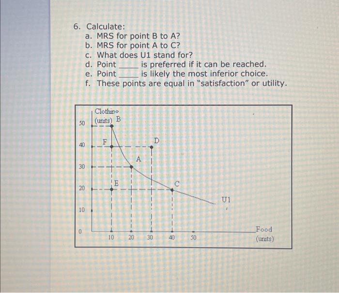 6 Calculate 50 40 30 20 10 A Mrs For Point B To A