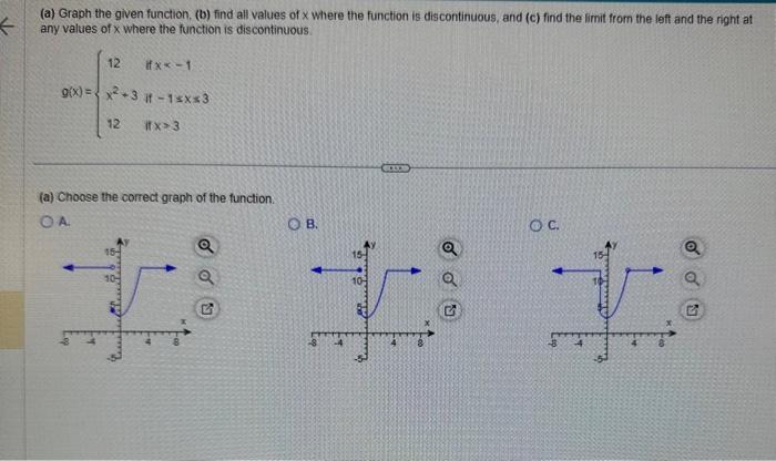 Solved (a) Graph the given function, (b) find all values of | Chegg.com
