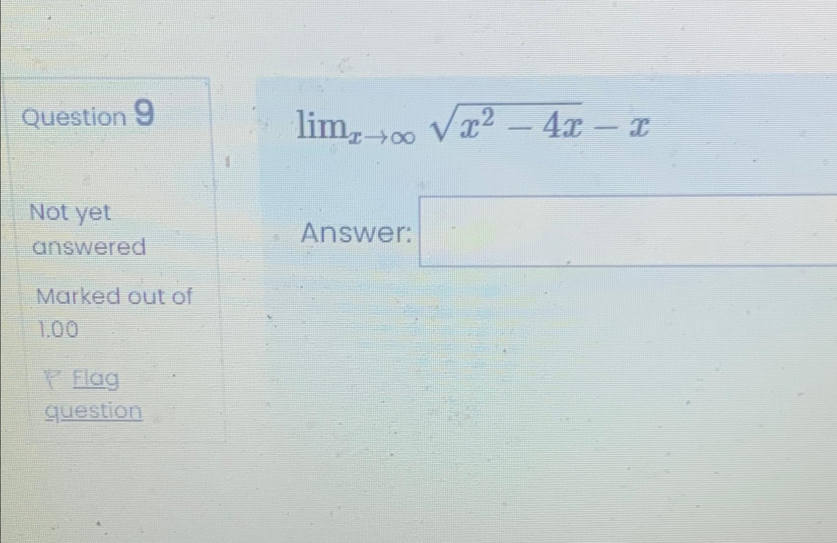 Solved Question 9 ﻿Not yet ﻿answered ﻿Marked out of ﻿1.00 | Chegg.com
