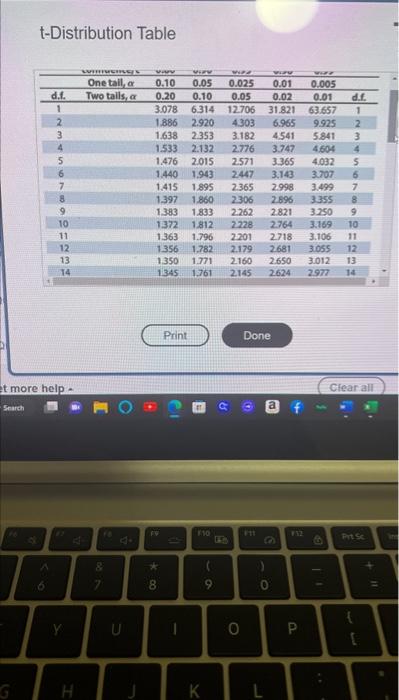 Solved Find the critical value tc for the confidence level | Chegg.com