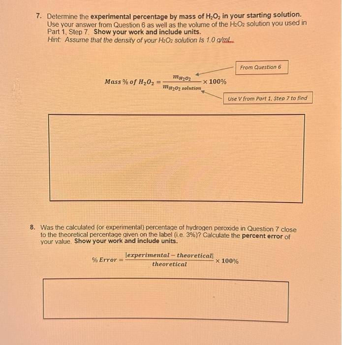 3. Complete Table 1 with your experimental data for | Chegg.com