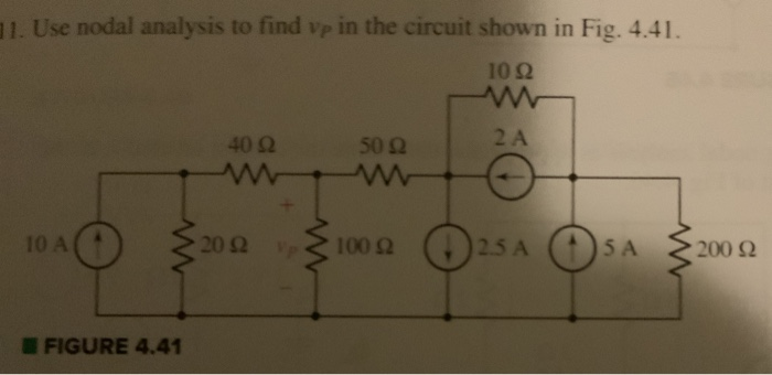 Solved 11. Use nodal analysis to find vp in the circuit | Chegg.com