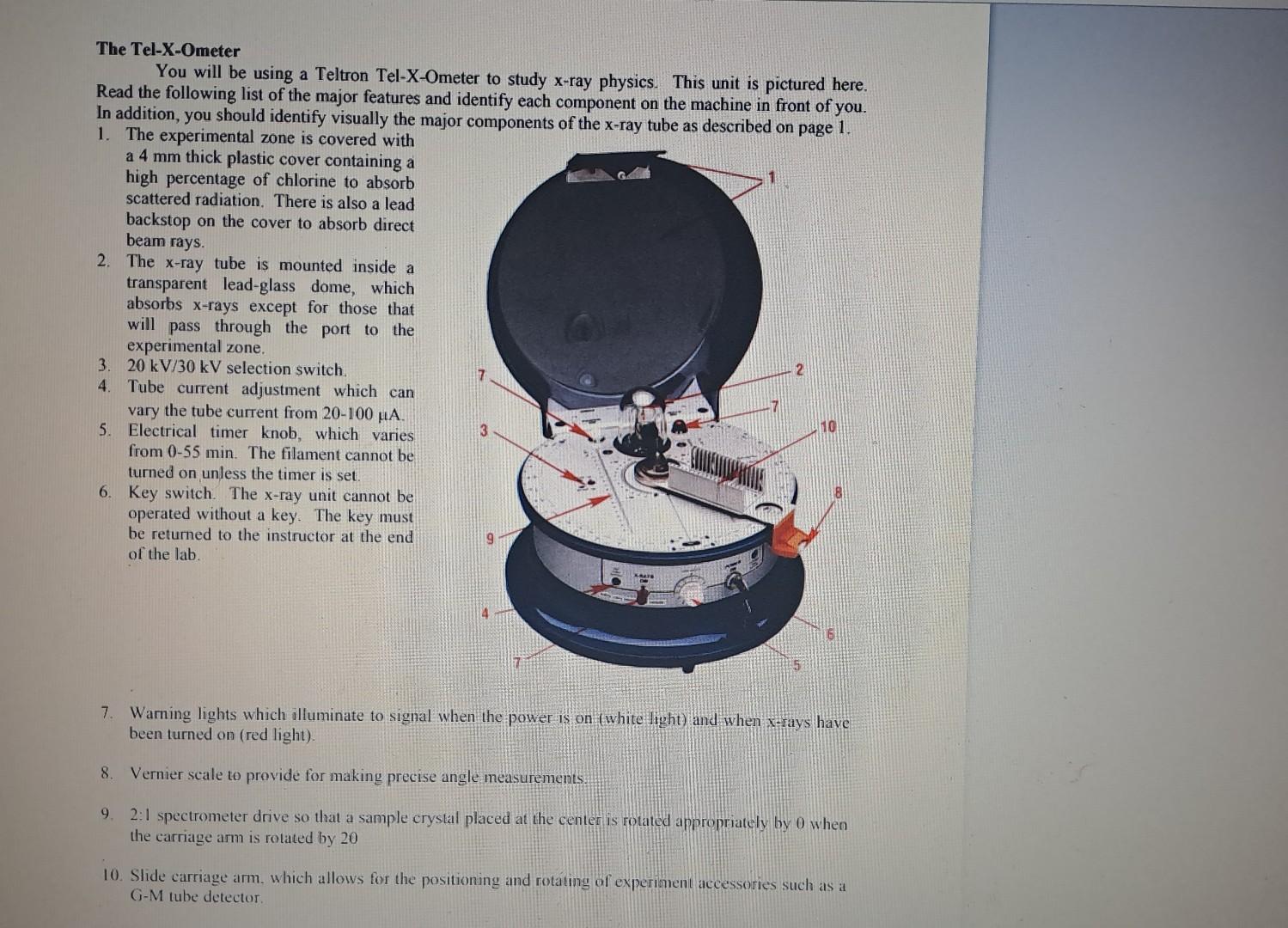 The Tel-X-Ometer You will be using a Teltron | Chegg.com