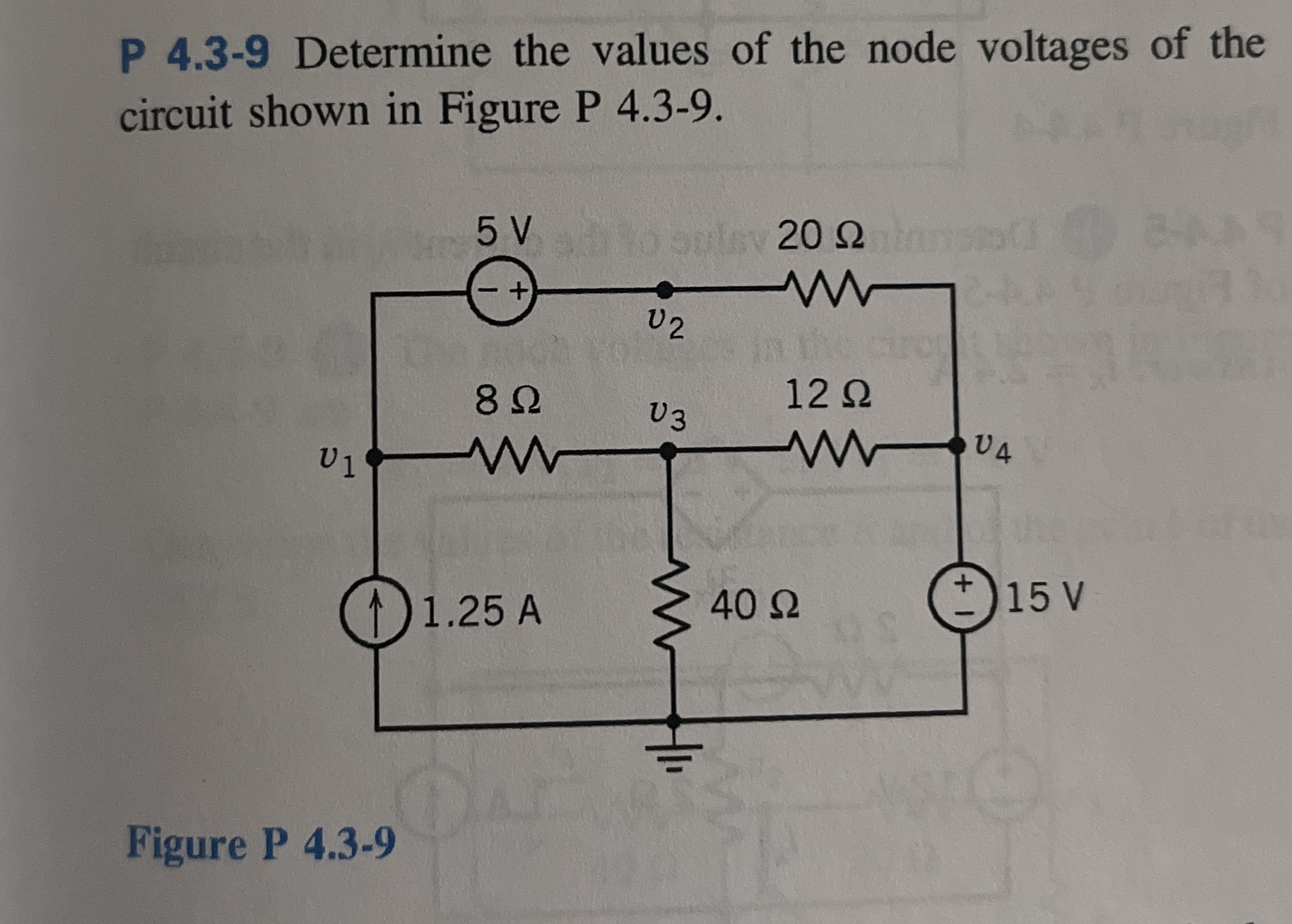 Solved P 4.3-7 o+ ﻿Determine the values of the node voltages | Chegg.com
