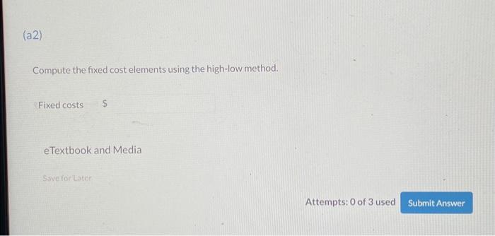 Solved Compute the variable cost per unit using the | Chegg.com
