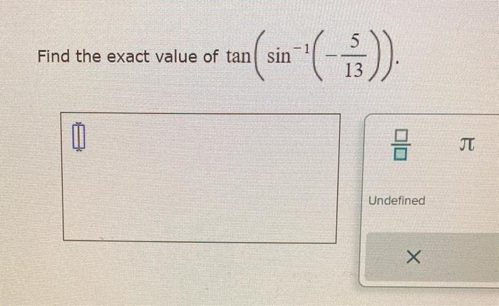Solved an(sin−1(−135)) | Chegg.com