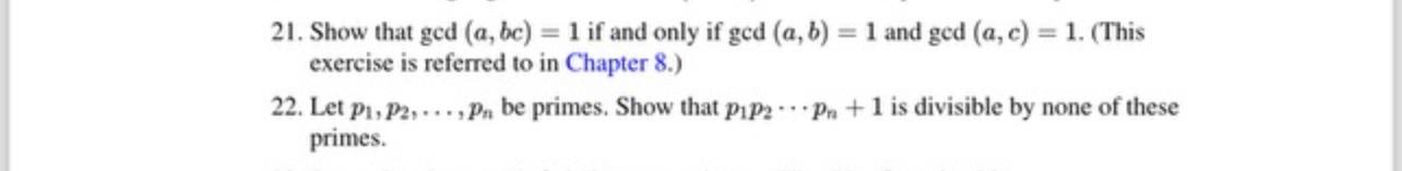 Solved Show that gcd(a,bc)=1 ﻿if and only if gcd(a,b)=1 ﻿and | Chegg.com