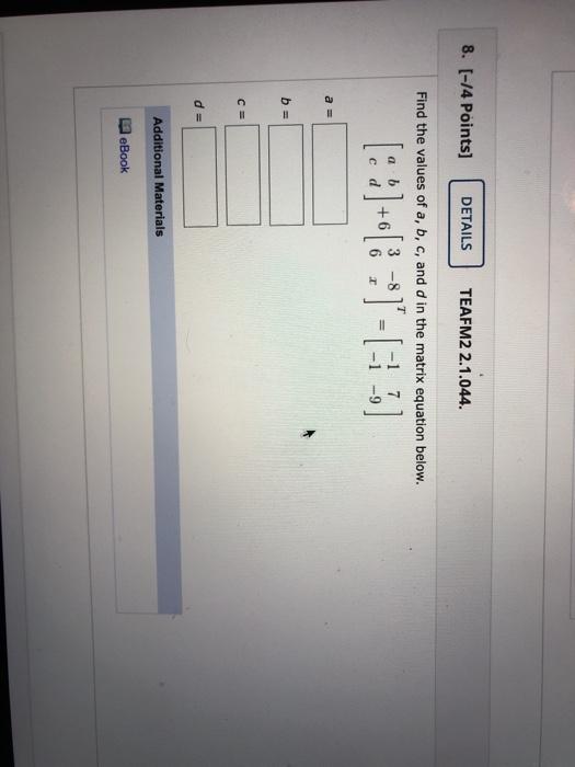 Solved 8. [-14 Points) DETAILS TEAFM2 2.1.044. Find the | Chegg.com Solved 8. [-14 Points) DETAILS TEAFM2 2.1.044. Find the | Chegg.com