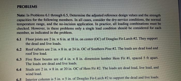 Solved Note: In Problems 6.1 through 6.5, Determine the | Chegg.com