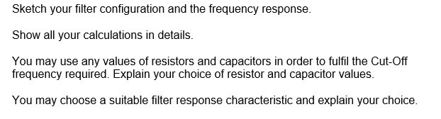 Solved Design a 3rd order high pass filter with the | Chegg.com