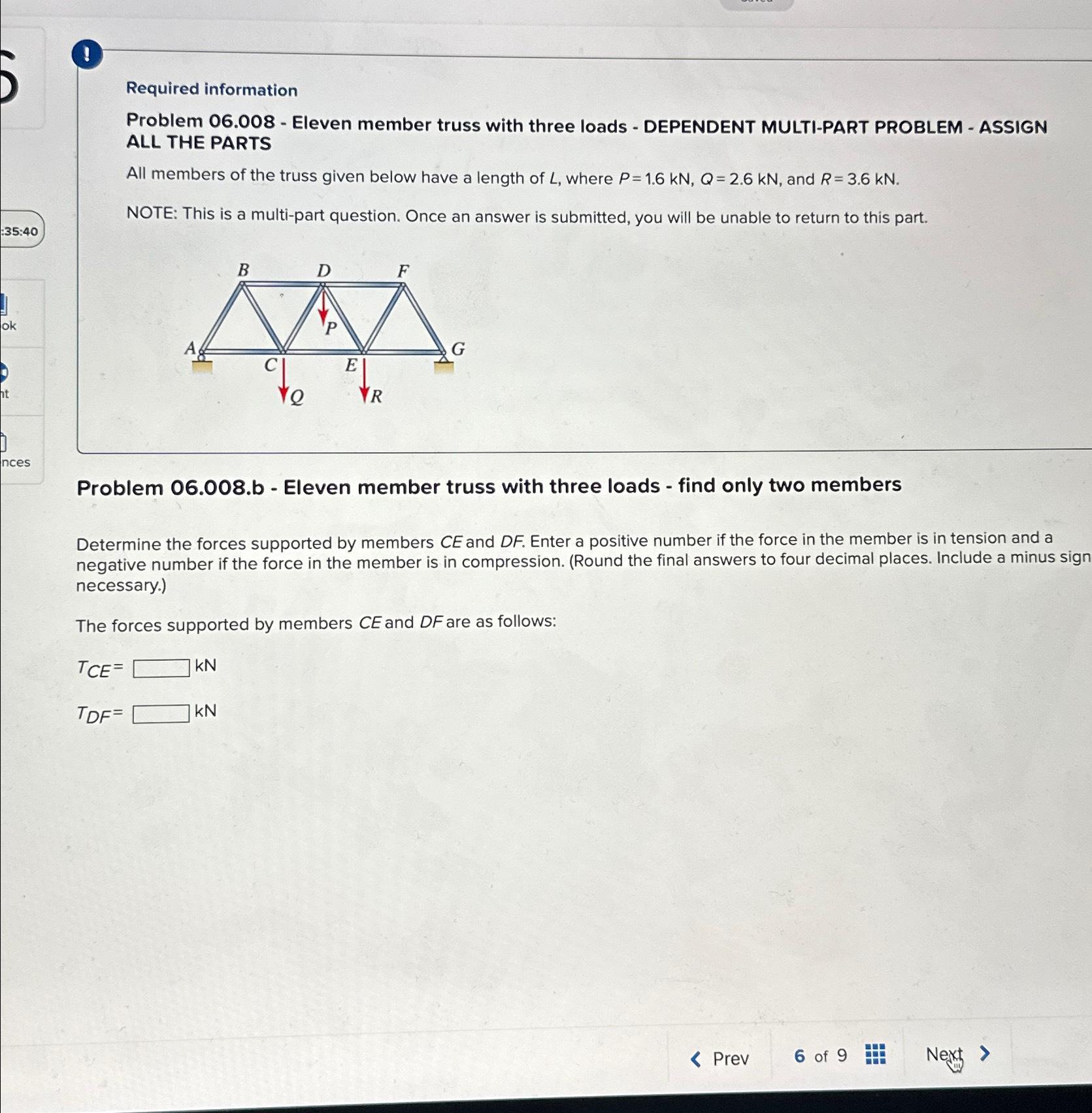 Solved Required informationProblem 06.008 - ﻿Eleven member | Chegg.com