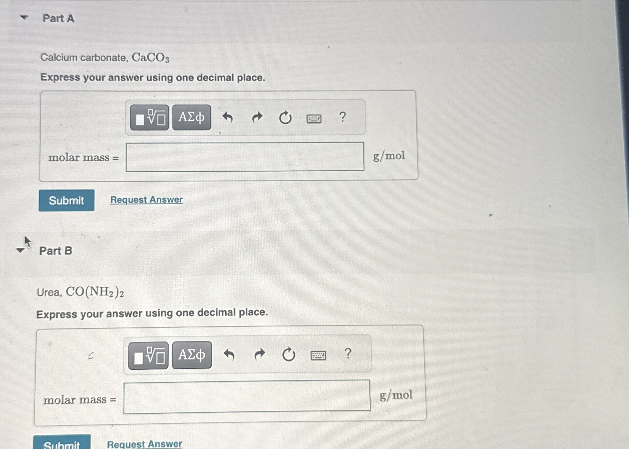 Solved Part ACalcium carbonate, CaCO3Express your answer | Chegg.com