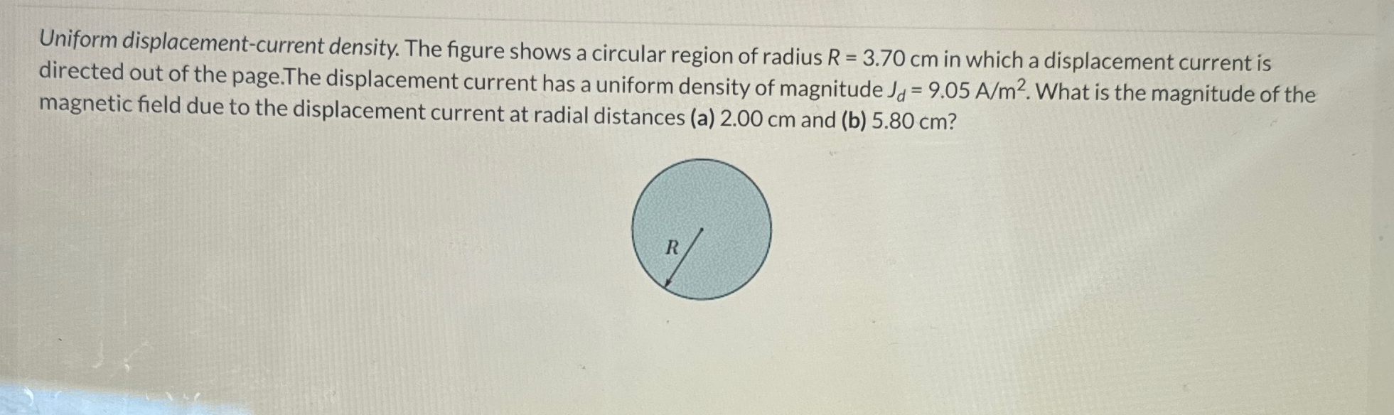 Solved Uniform displacement-current density. The figure | Chegg.com