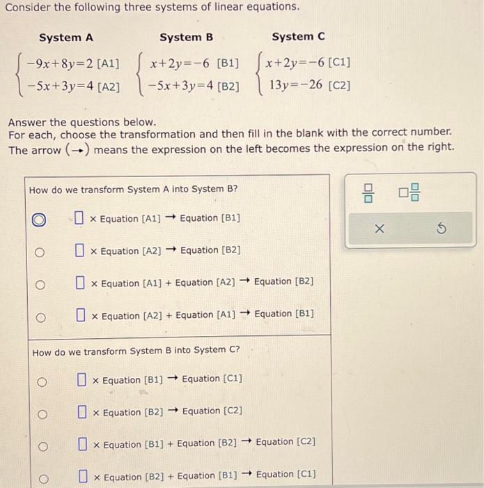 Solved Consider The Following Three Systems Of Linear