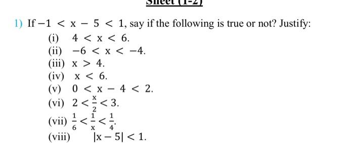 Solved 1) If −1 | Chegg.com