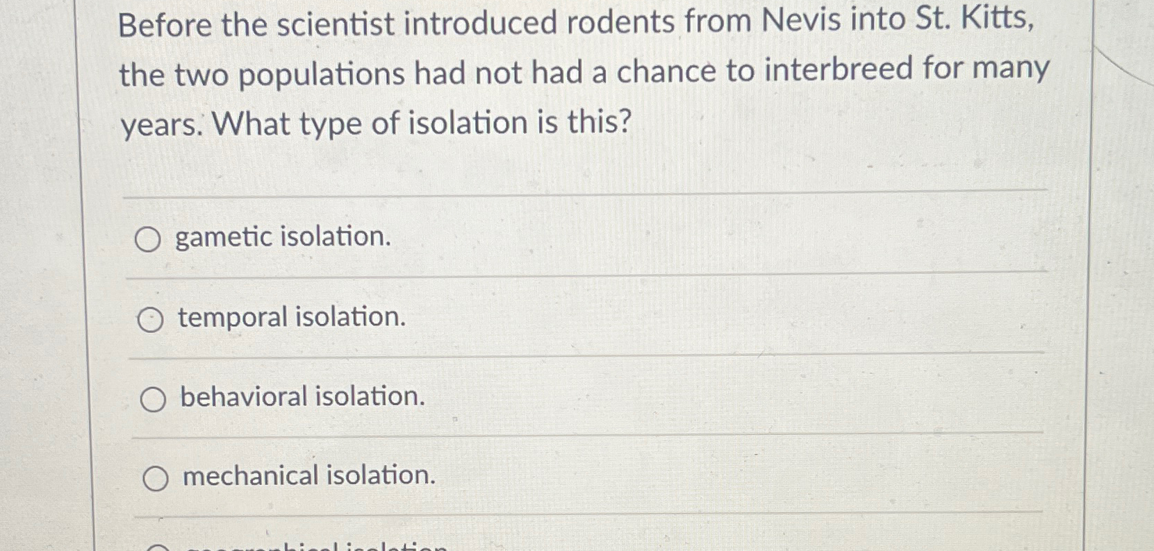 Solved Before the scientist introduced rodents from Nevis | Chegg.com