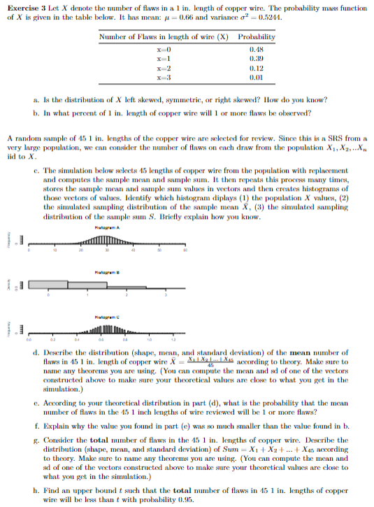 Solved Exercise 3 ﻿Let x ﻿denote the number of flaws in a 1 | Chegg.com