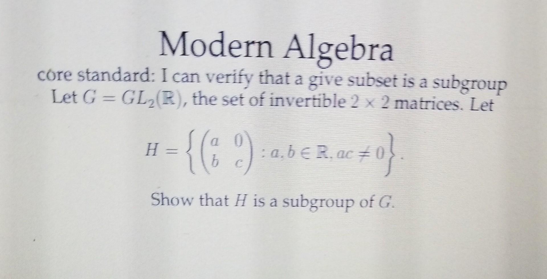 Solved core standard: I can verify that a give subset is a | Chegg.com