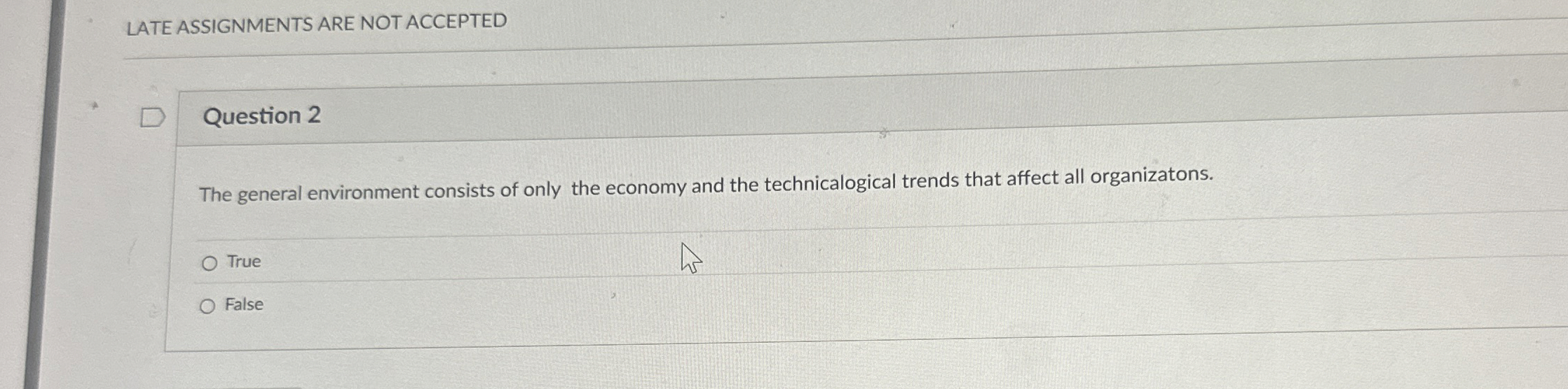 Solved LATE ASSIGNMENTS ARE NOT ACCEPTEDQuestion 2The | Chegg.com