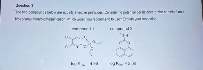 Solved The two compounds below are equally effective | Chegg.com