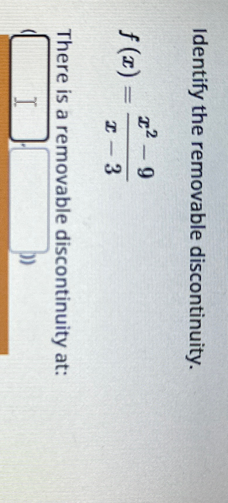 Solved Identify the removable | Chegg.com