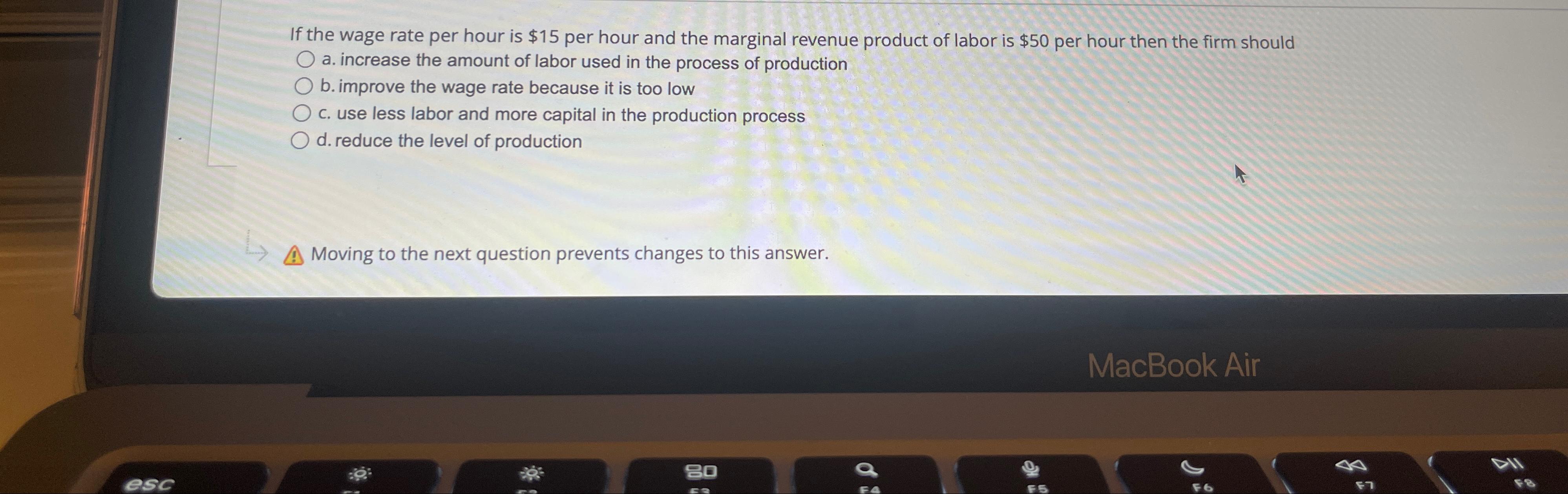 Solved If the wage rate per hour is $15 ﻿per hour and the | Chegg.com