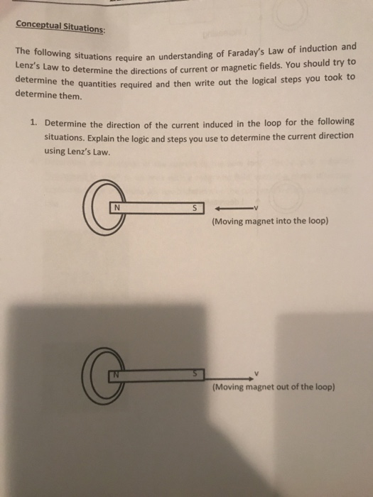 Solved 2. Determine the direction of the induced current in | Chegg.com