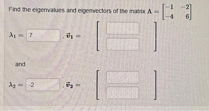 Solved Find the eigenvalues and eigenvectors of the matrix | Chegg.com