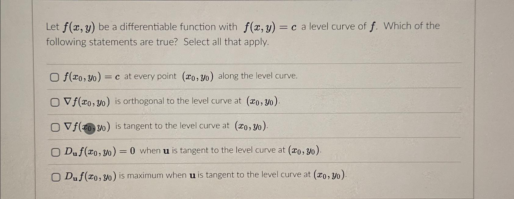 Solved Let F X Y ﻿be A Differentiable Function With