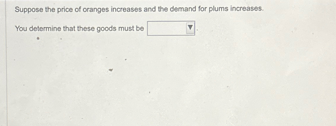Solved Suppose the price of oranges increases and the demand | Chegg.com