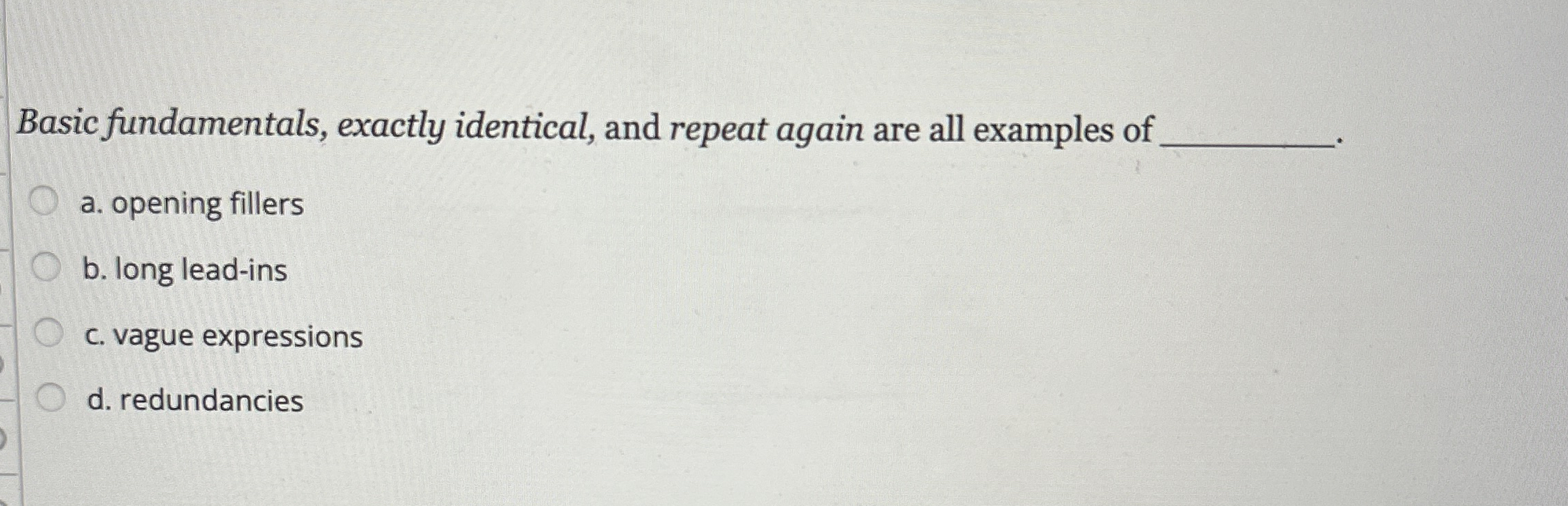 Solved Basic fundamentals, exactly identical, and repeat | Chegg.com
