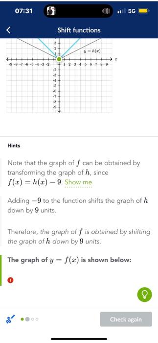 Solved The graph of the function h(x)=21∣x∣ is shown on the | Chegg.com