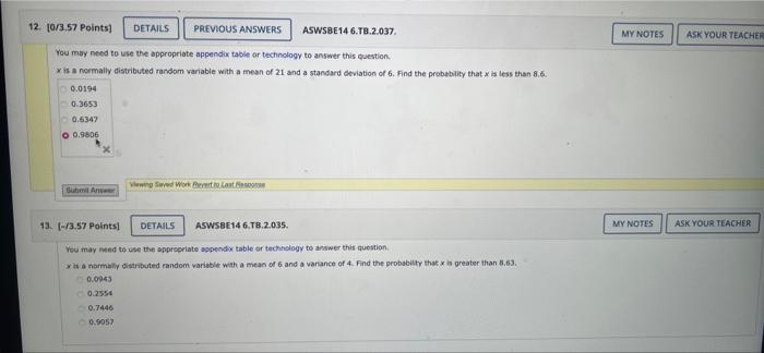 Solved MY NOTES ASK YOUR TEACHER 12.10/3.57 Points DETAILS | Chegg.com