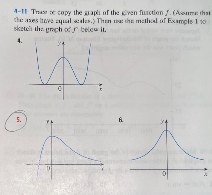Solved 4 11 Trace Or Copy The Graph Of The Given Function F 