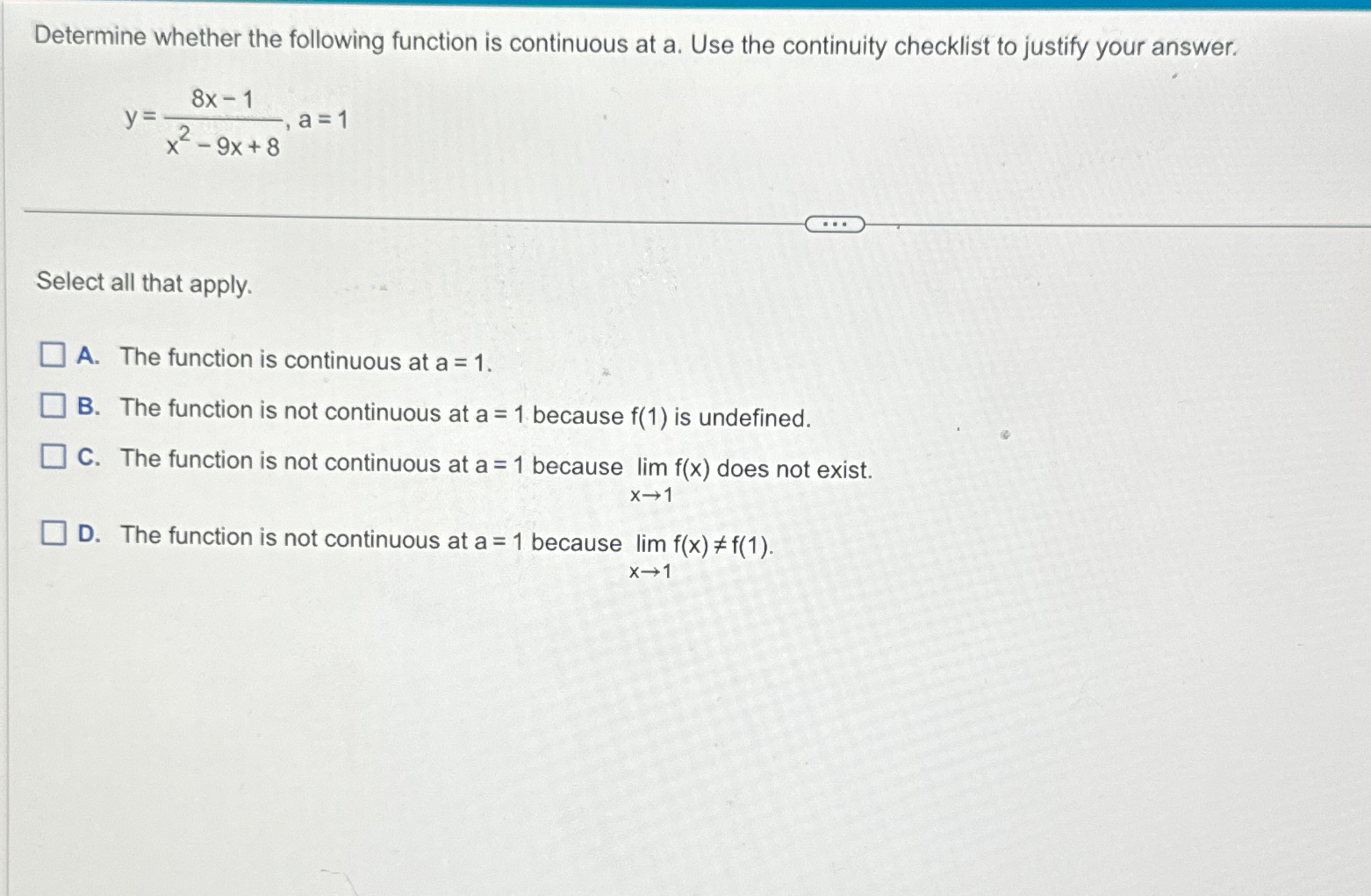 Solved Determine Whether The Following Function Is