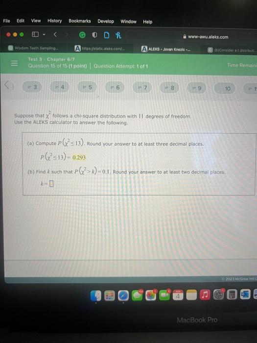 Solved Suppose that χ2 follows a chi-square distribution | Chegg.com