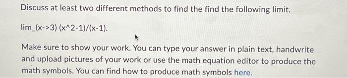 Solved Discuss at least two different methods to find the | Chegg.com