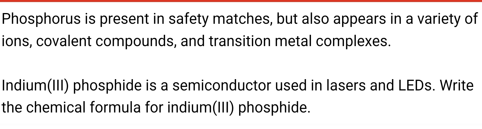 Solved Phosphorus is present in safety matches, but also | Chegg.com