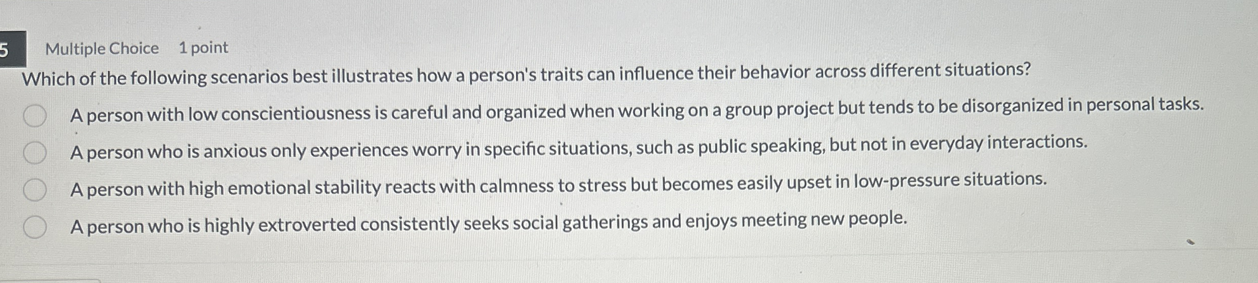 Solved Multiple Choice 1 ﻿pointWhich of the following | Chegg.com