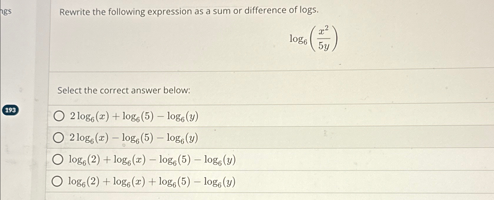 Solved Rewrite the following expression as a sum or | Chegg.com