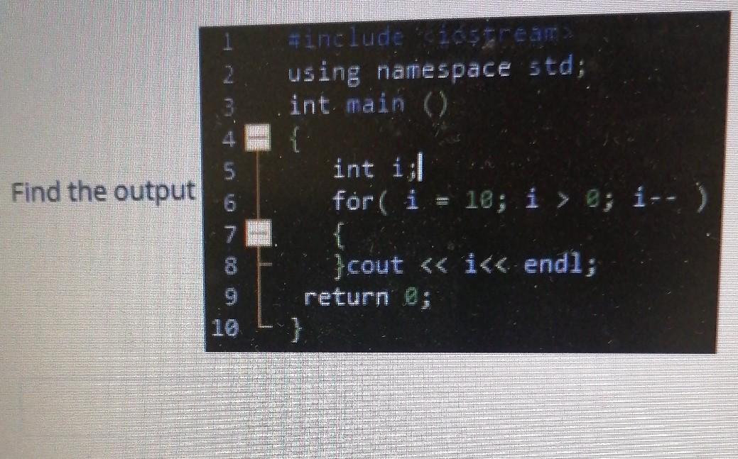 Solved 1 2 고 3 Include Crear Using Namespace Std Int Main