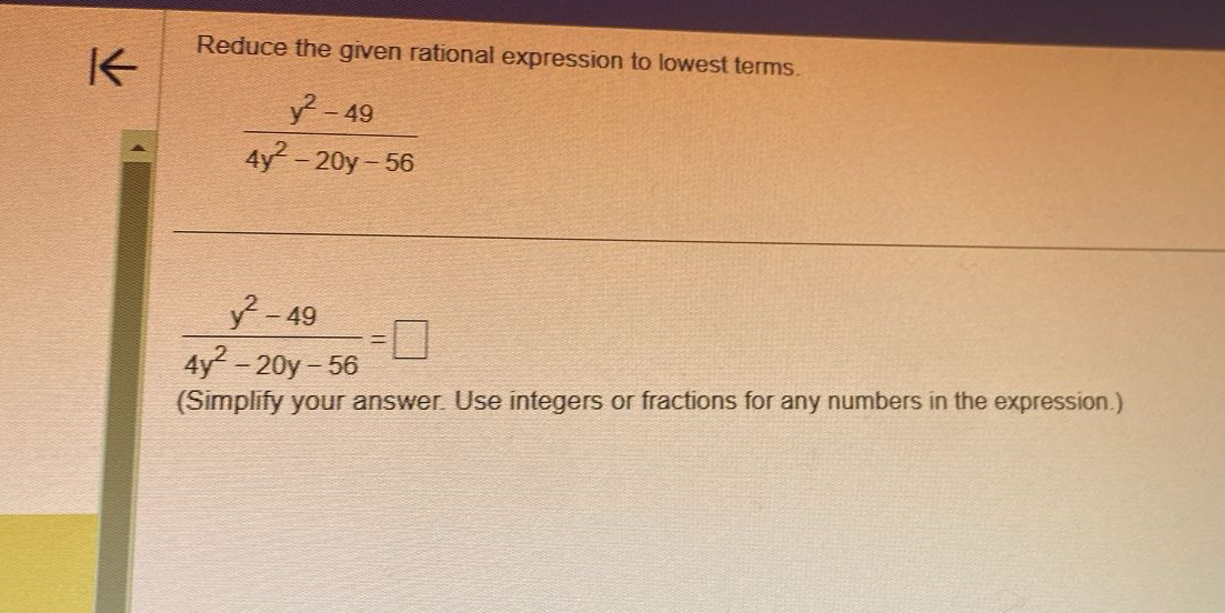 Solved Reduce the given rational expression to lowest | Chegg.com Solved Reduce the given rational expression to lowest | Chegg.com