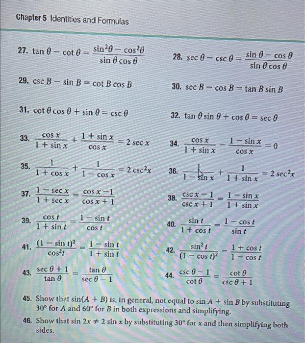 Solved Please help me prove each statement using identities | Chegg.com