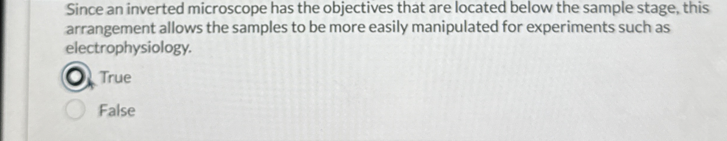Solved Since an inverted microscope has the objectives that | Chegg.com
