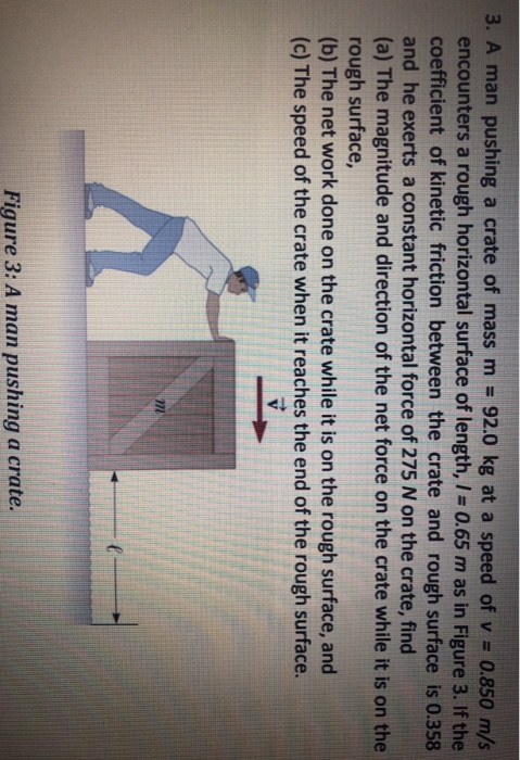 Solved 1. A block of mass m = 2.50 kg is pushed a distance d | Chegg.com