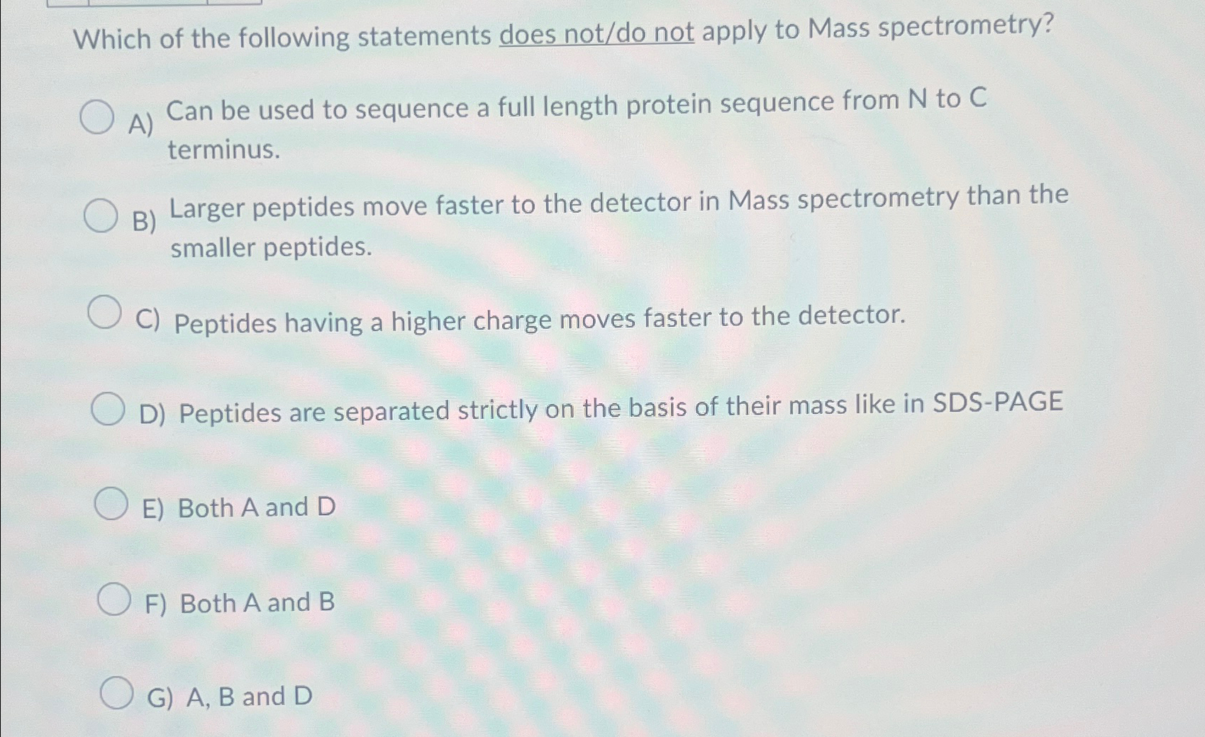 Solved Which of the following statements does not/do not | Chegg.com