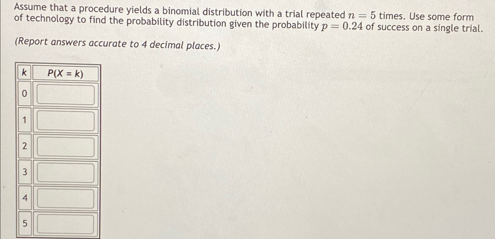 Solved Assume that a procedure yields a binomial | Chegg.com